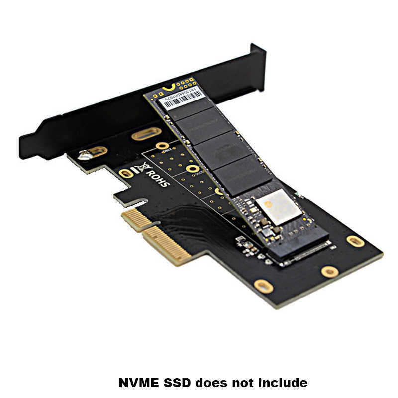 M.2 SSD NVME / NGFF to PCI Express PCI-E X4 X8 X16 Gen3 Internal ...